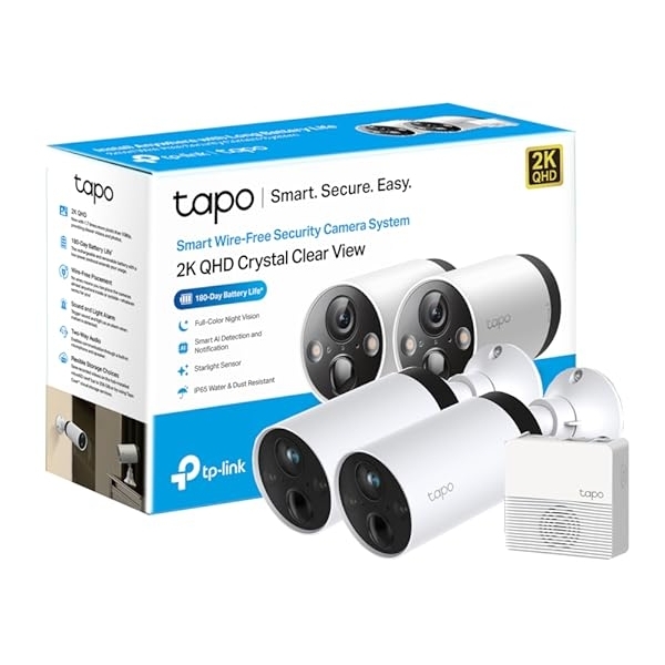 Tapo 2K QHD Wireless Outdoor Security Camera | daddycow.com